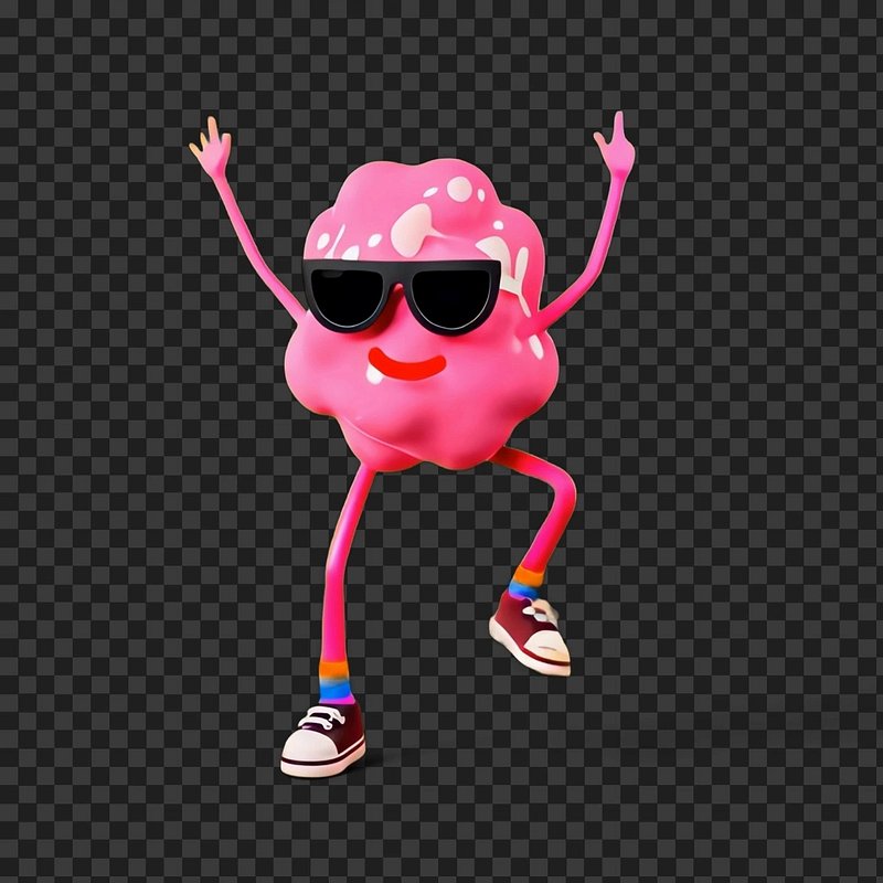 Happy dancing pink character animation | Free Transparent Video - rawpixel
