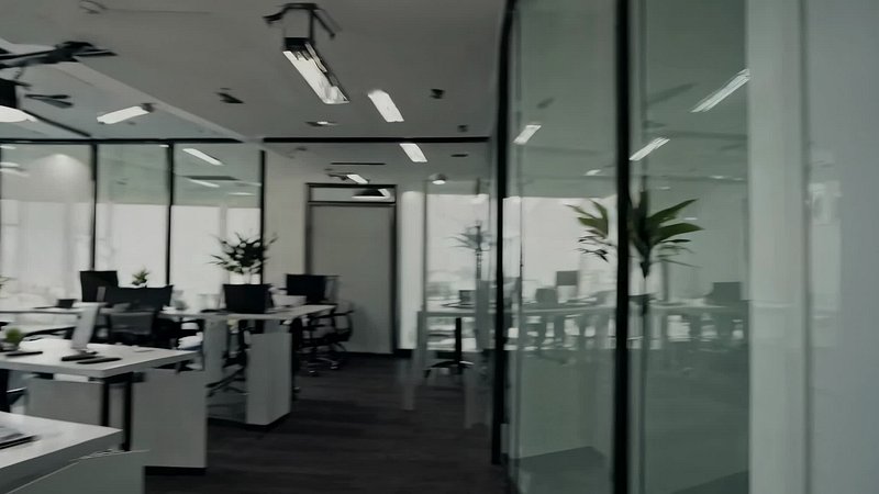 Modern office space glass partitions | Free Video - rawpixel