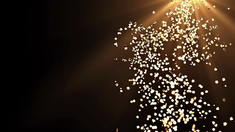 Golden particles cascade top right, | Free Video - rawpixel