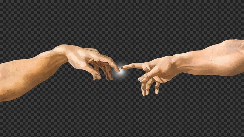 Iconic hands reaching connection, Creation | Free Transparent Video ...