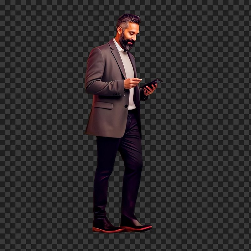 Professional man using smartphone animation | Free Transparent Video ...