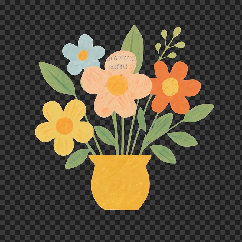Colorful floral illustration vase animation | Free Transparent Video ...