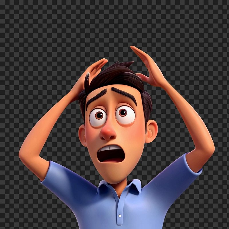 Animated character expressing surprise animation | Free Transparent ...