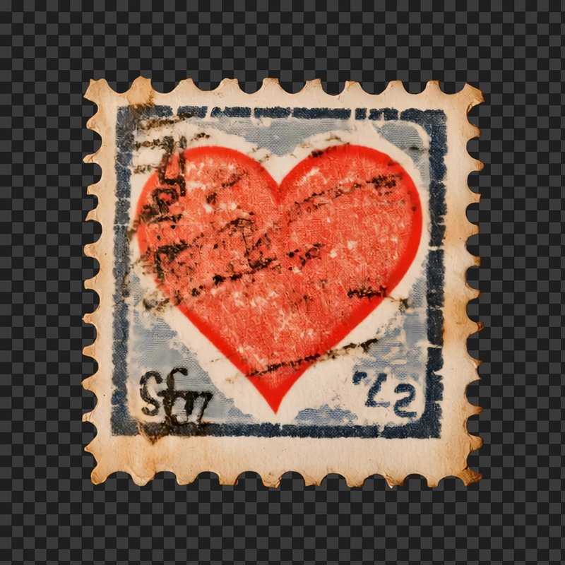 Vintage heart postage stamp animation | Free Transparent Video - rawpixel