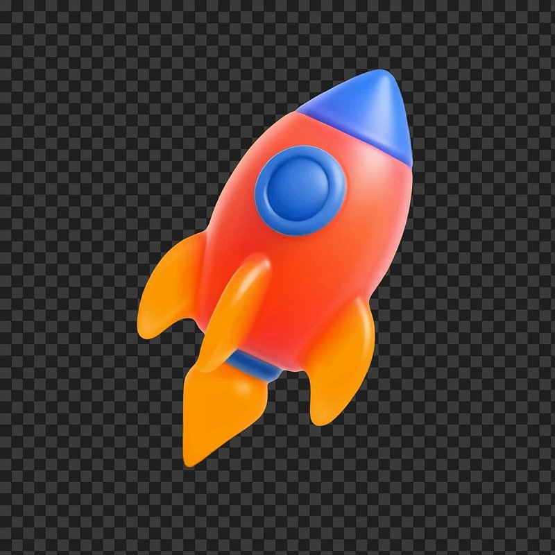 Colorful toy rocket ship animation | Free Transparent Video - rawpixel