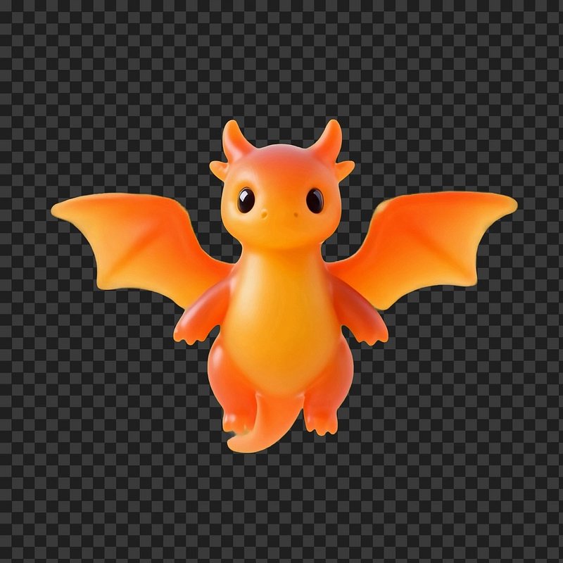 Cute orange dragon toy animation | Free Transparent Video - rawpixel