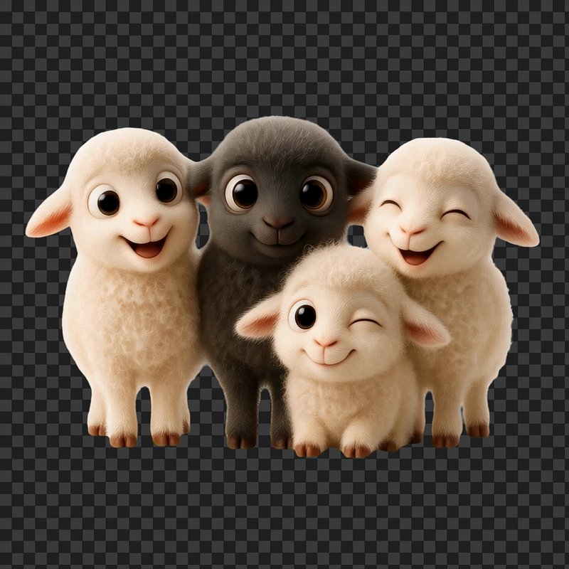 Adorable cartoon lambs smiling animation | Free Transparent Video ...