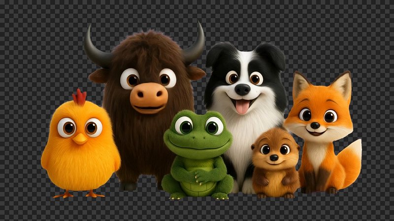 Adorable cartoon animal friends animation | Free Transparent Video ...