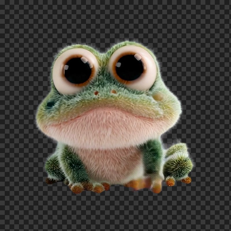 Cute fuzzy cartoon frog animation | Free Transparent Video - rawpixel