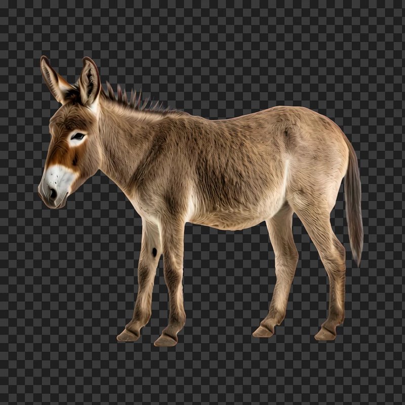 Realistic donkey illustration design animation | Free Transparent Video ...