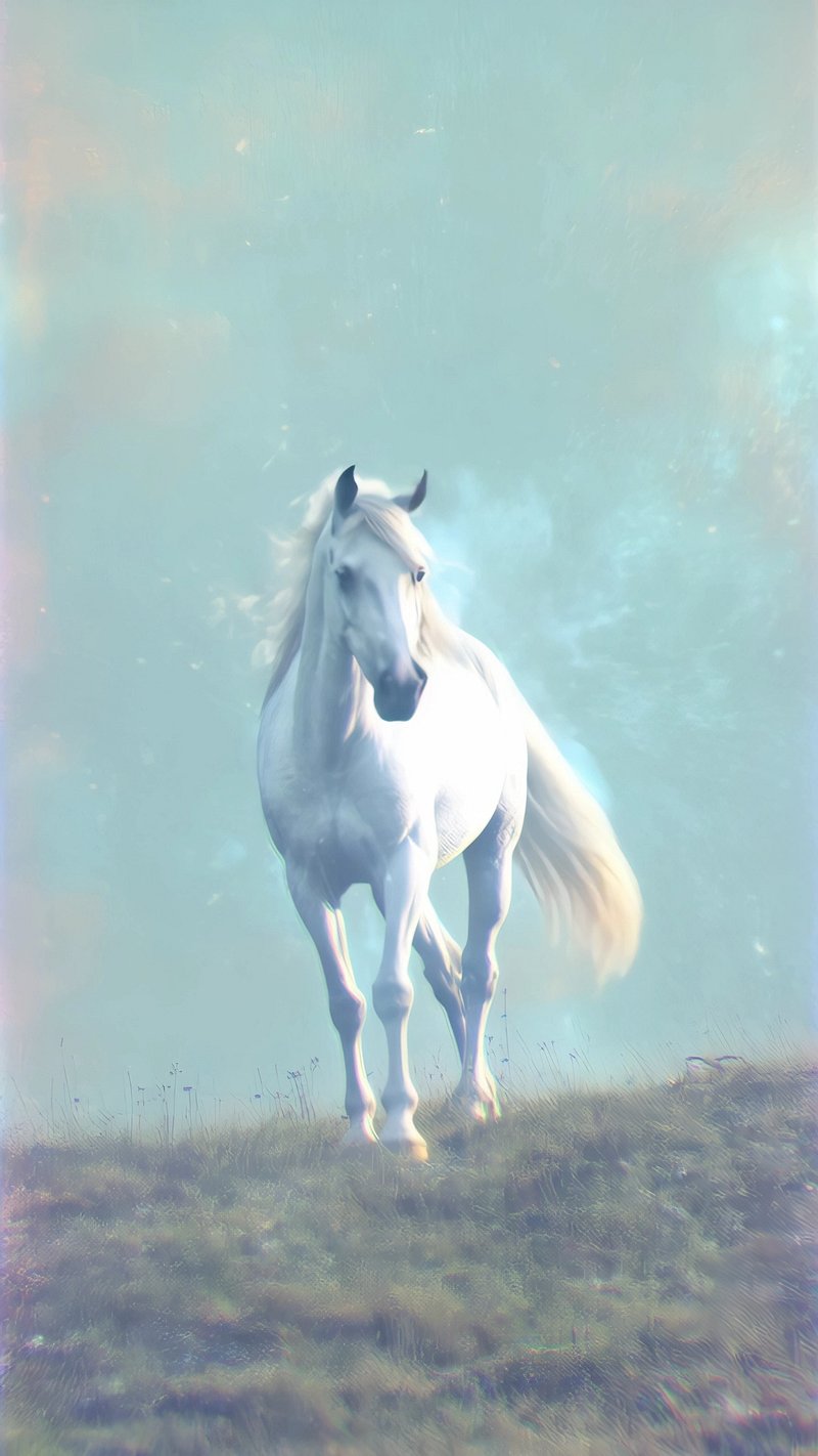 majestic white horse captured low-angle | Free Video - rawpixel