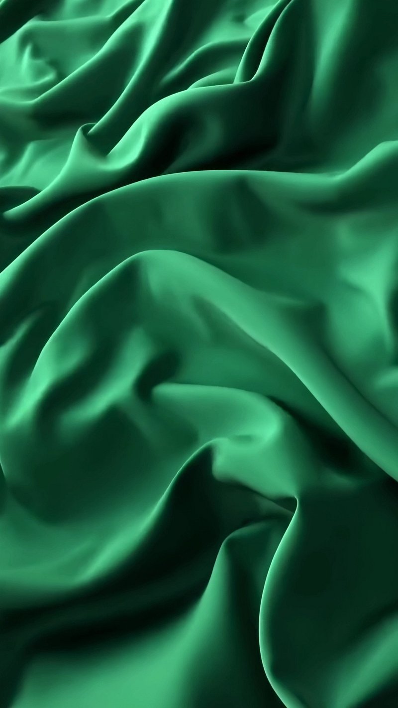 Close-up video flowing green fabric | Free Video - rawpixel