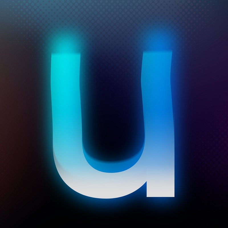 Letter u offset color font | Free Photo Illustration - rawpixel
