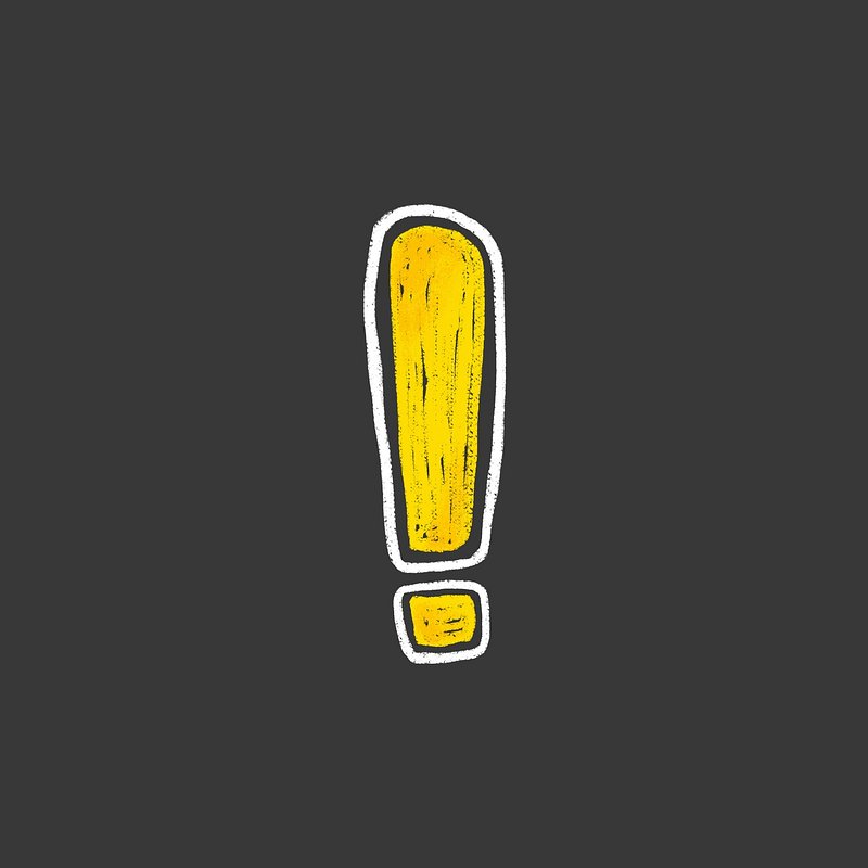 Exclamation mark sign png crayon | Premium PNG - rawpixel