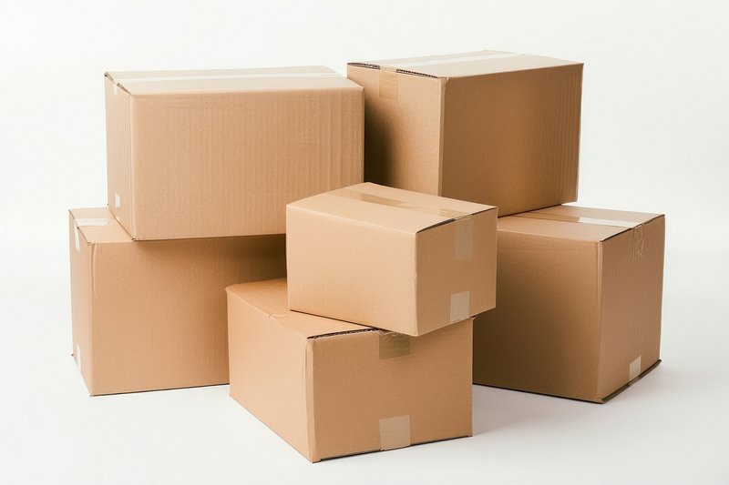 Six cardboard boxes package carton | Free Photo - rawpixel