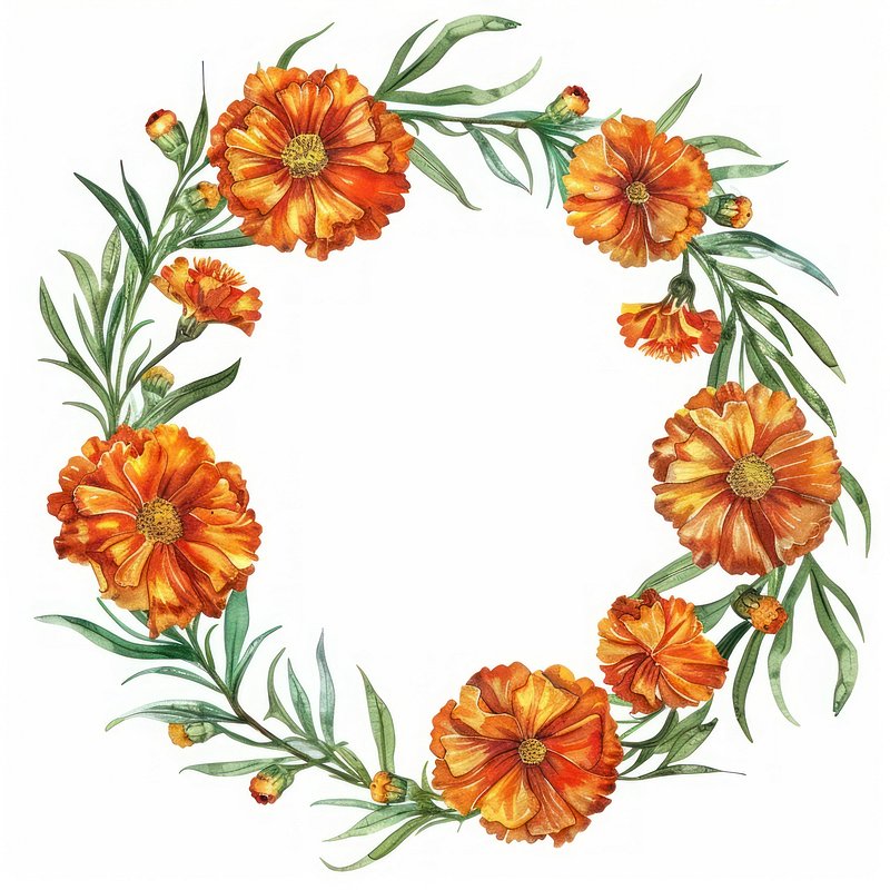 PNG Marigold frame art graphics | Free PNG - rawpixel