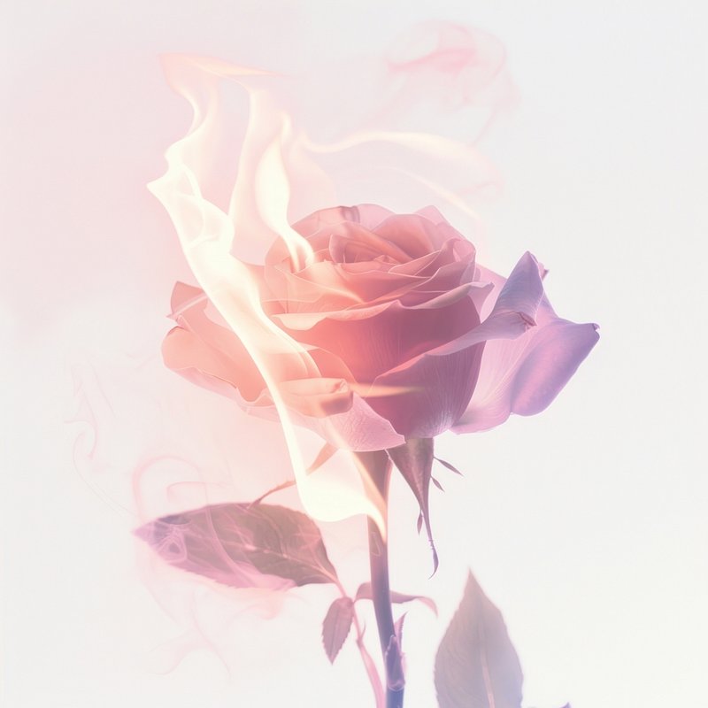 Rose fiery petals flower flame | Free Photo - rawpixel