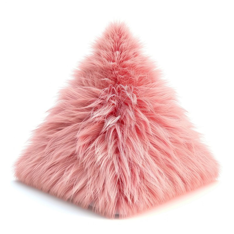 Red furry triangle illustration | Free Photo Illustration - rawpixel