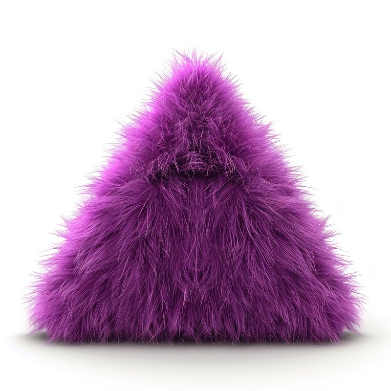 Red furry triangle illustration | Free Photo Illustration - rawpixel