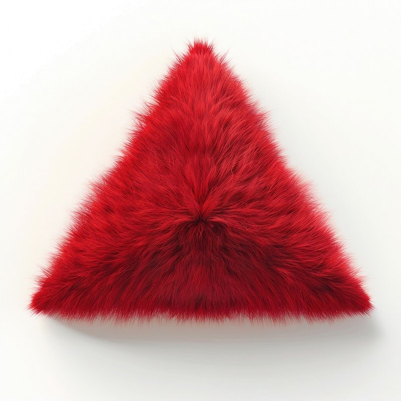 Red furry triangle illustration | Free Photo Illustration - rawpixel