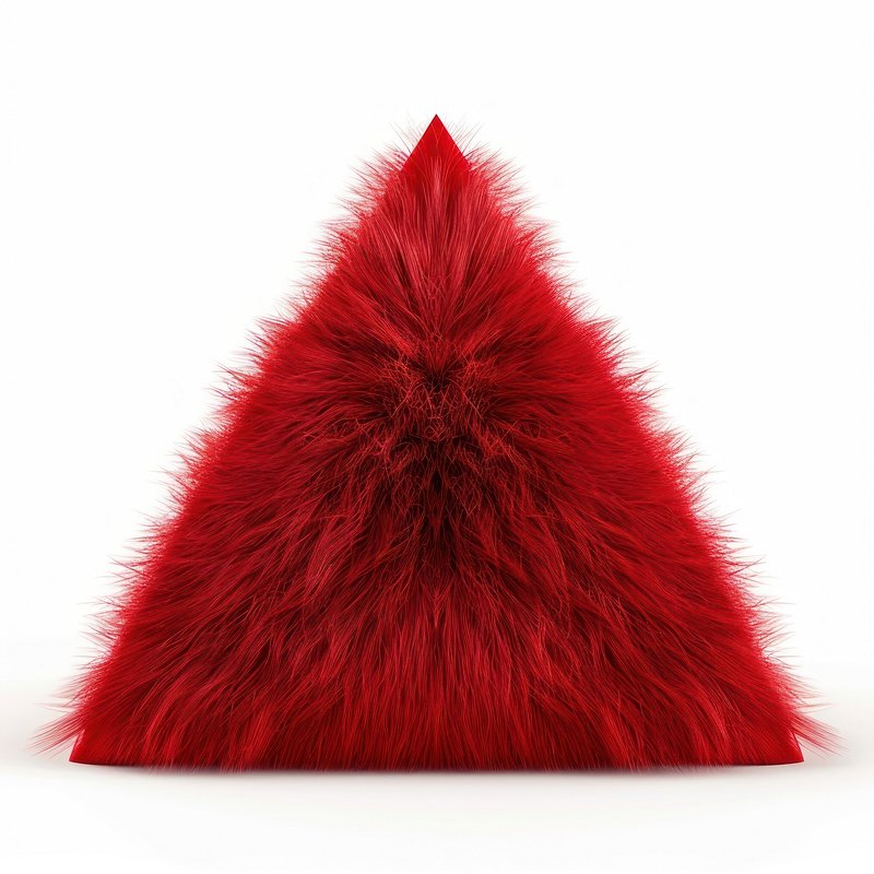 Red furry triangle illustration | Free Photo Illustration - rawpixel