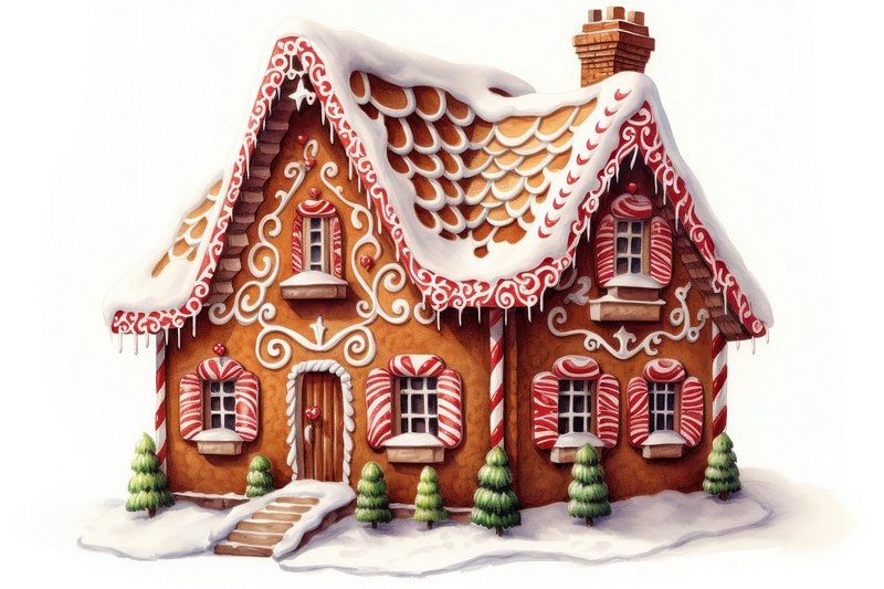 PNG Pink gingerbread house illustration | Premium PNG - rawpixel