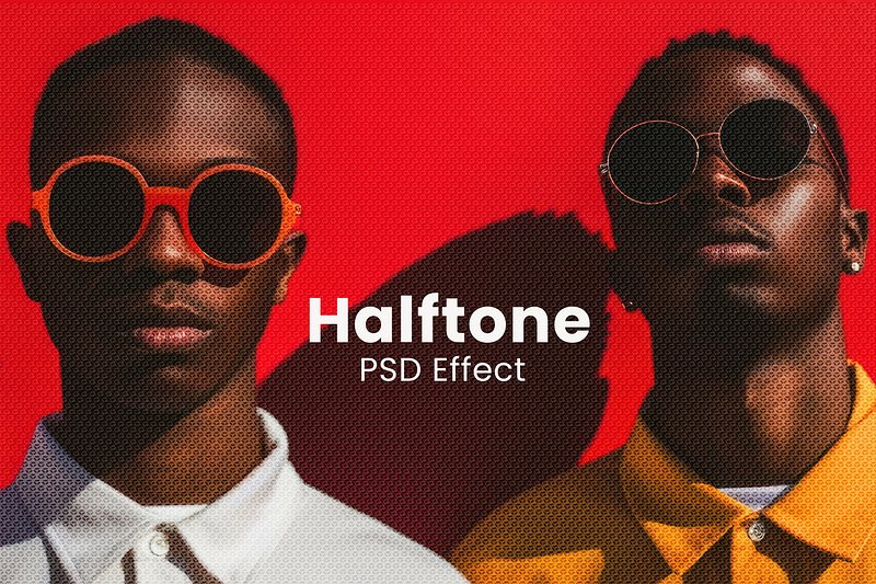 Halftone PSD Effect | Premium PSD Add-on - rawpixel