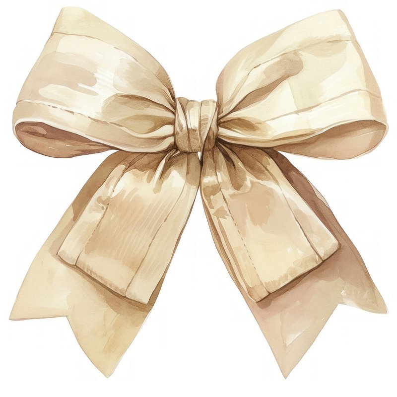 PNG Elegant beige ribbon bow | Premium PNG - rawpixel