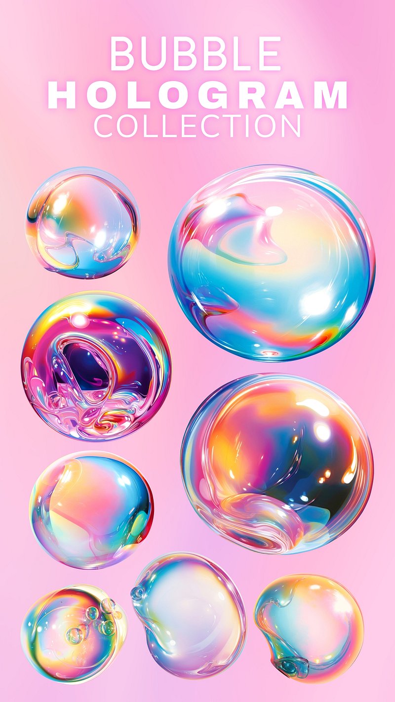 3D transparent holographic shape design | Premium Photo - rawpixel