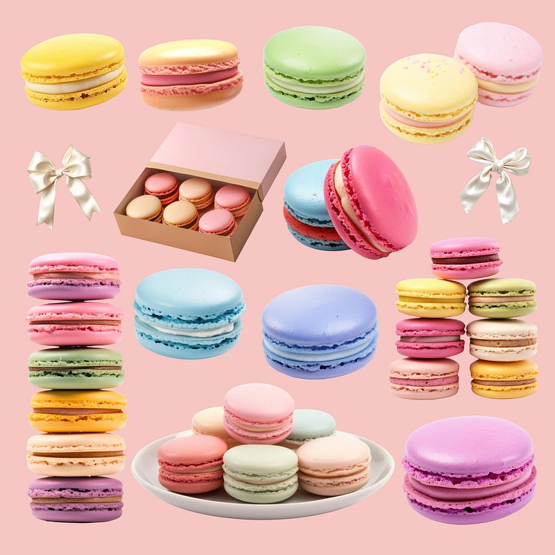 Macaron box png sticker, transparent | Free PNG - rawpixel