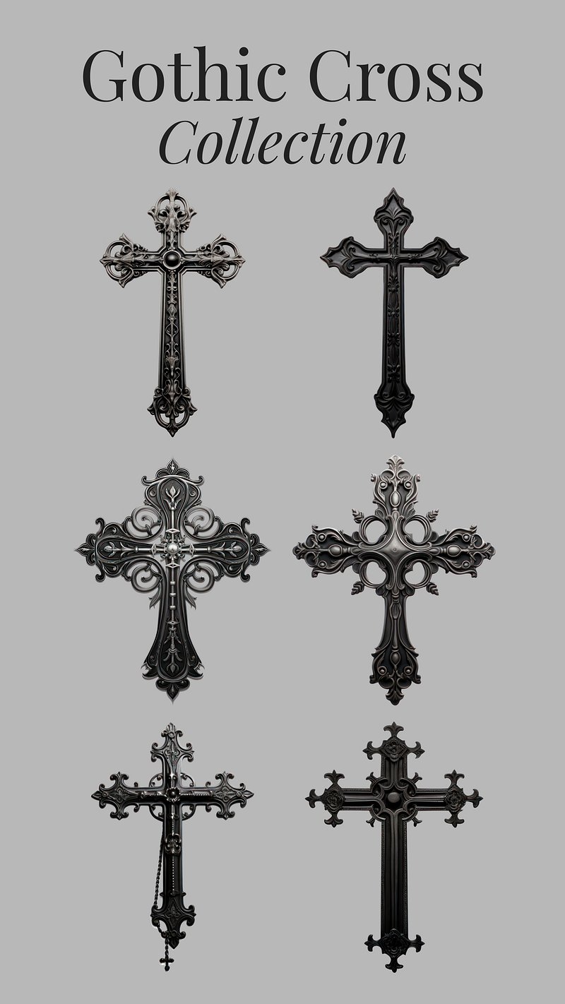 PNG gothic cross design element | Free PNG - rawpixel