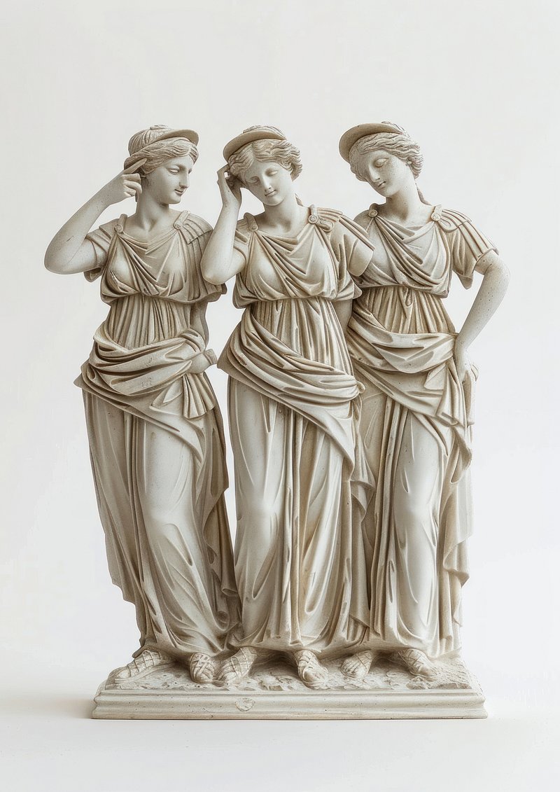 Classical Greek marble statue trio | Free Photo - rawpixel