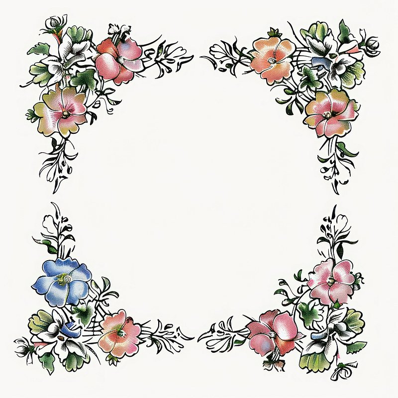 Flower Corner Border Images | Free Photos, PNG Stickers, Wallpapers ...