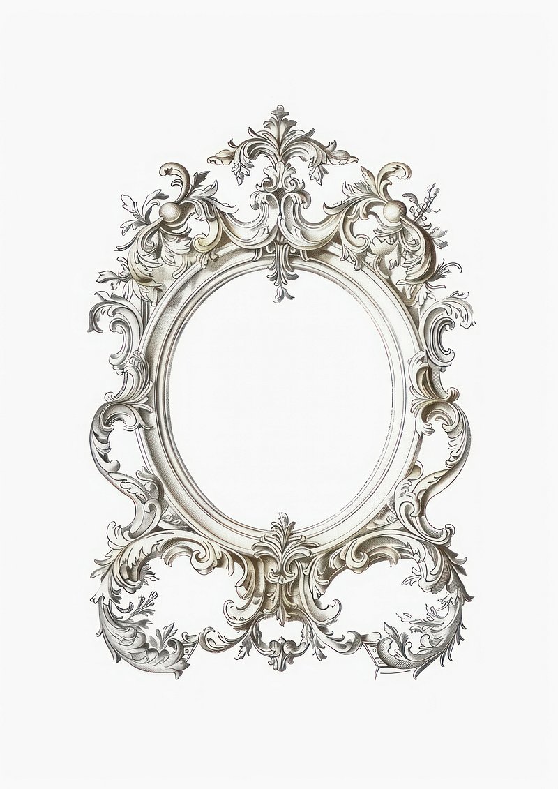 Elegant ornate vintage frame illustration | Premium Photo Illustration ...