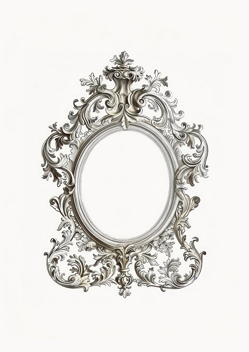 Elegant vintage ornate mirror frame | Free Photo Illustration - rawpixel