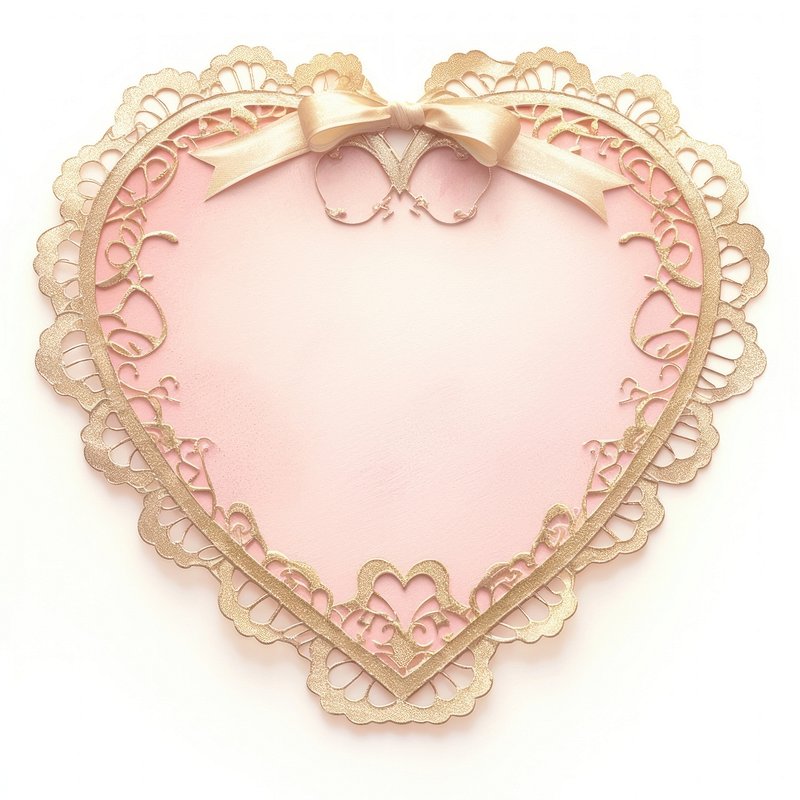 Elegant heart-shaped lace design | Free Photo Illustration - rawpixel