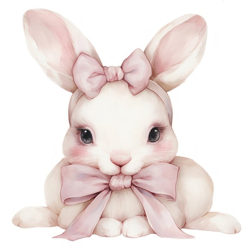 PNG Coquette rabbits illustration bunnies | Free PNG - rawpixel
