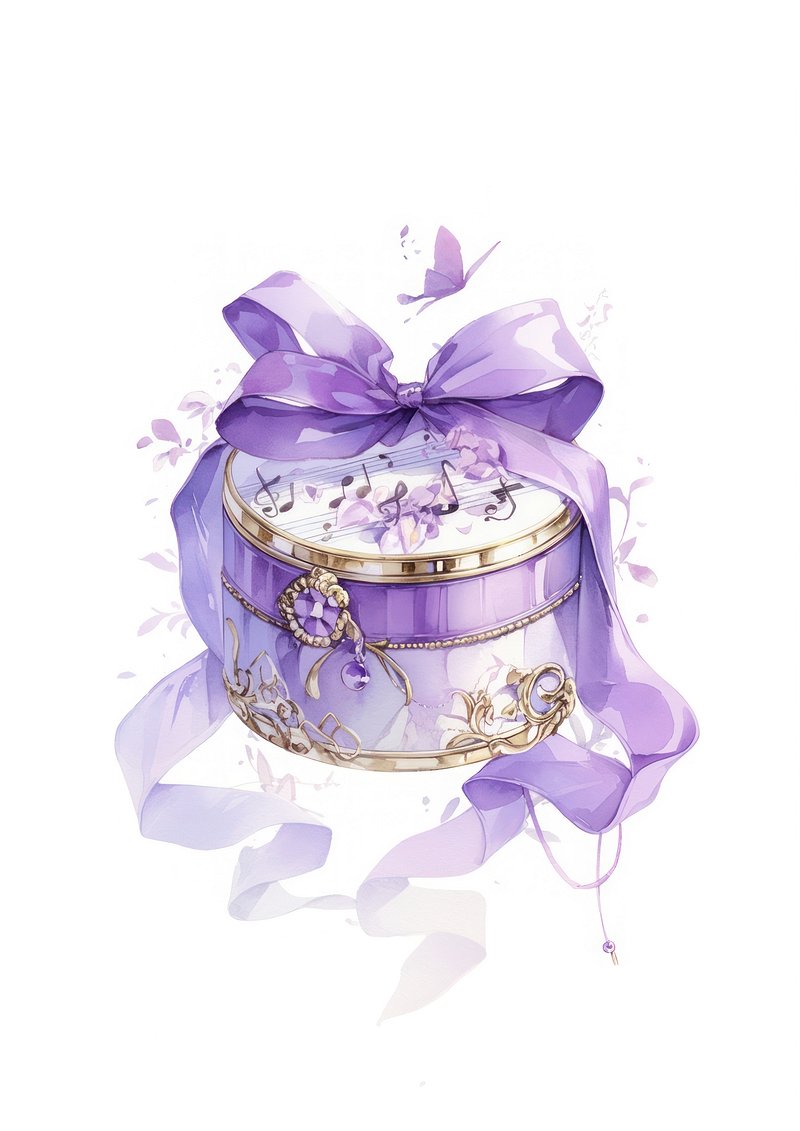 Purple coquette music box accessories | Free Photo Illustration - rawpixel