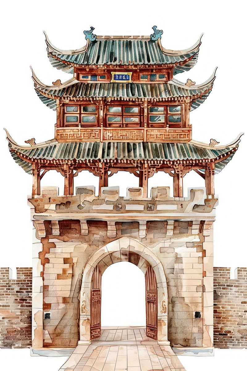 Chinese castle gate architecture building | Free Photo Illustration ...