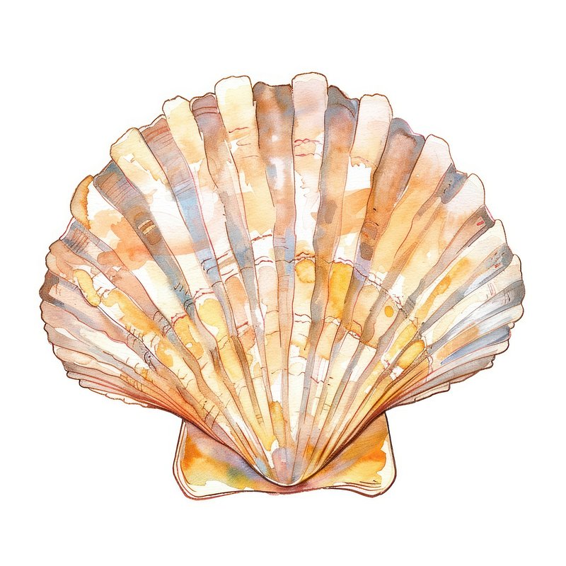 Detailed watercolor seashell illustration | Free Photo Illustration ...