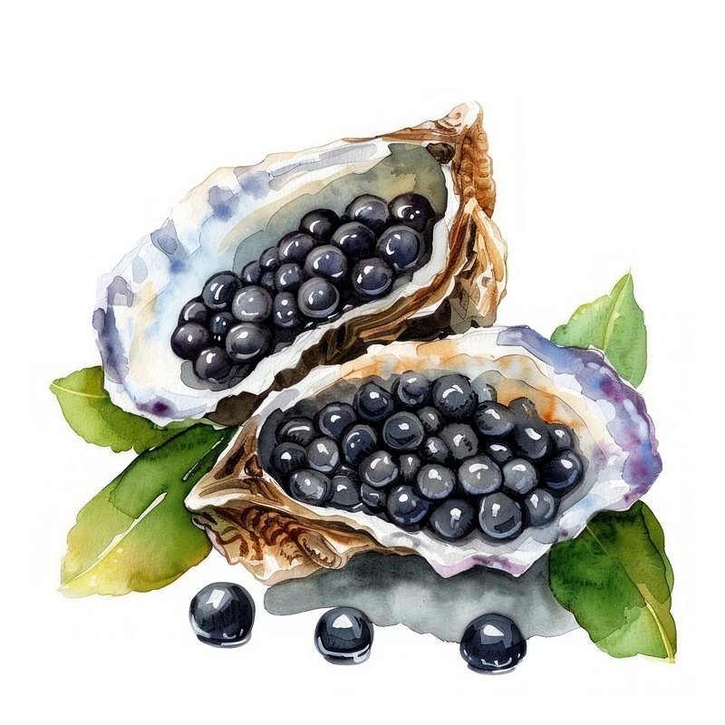 PNG Watercolor black tapioca pearls | Premium PNG - rawpixel