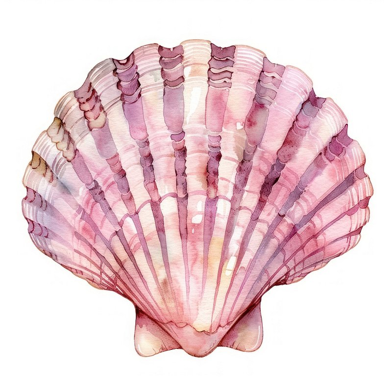 Pink Scallop Shell invertebrate seashell | Free Photo Illustration ...