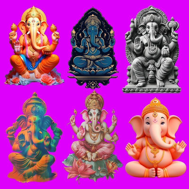 PNG Ganesh indian god art | Free PNG - rawpixel