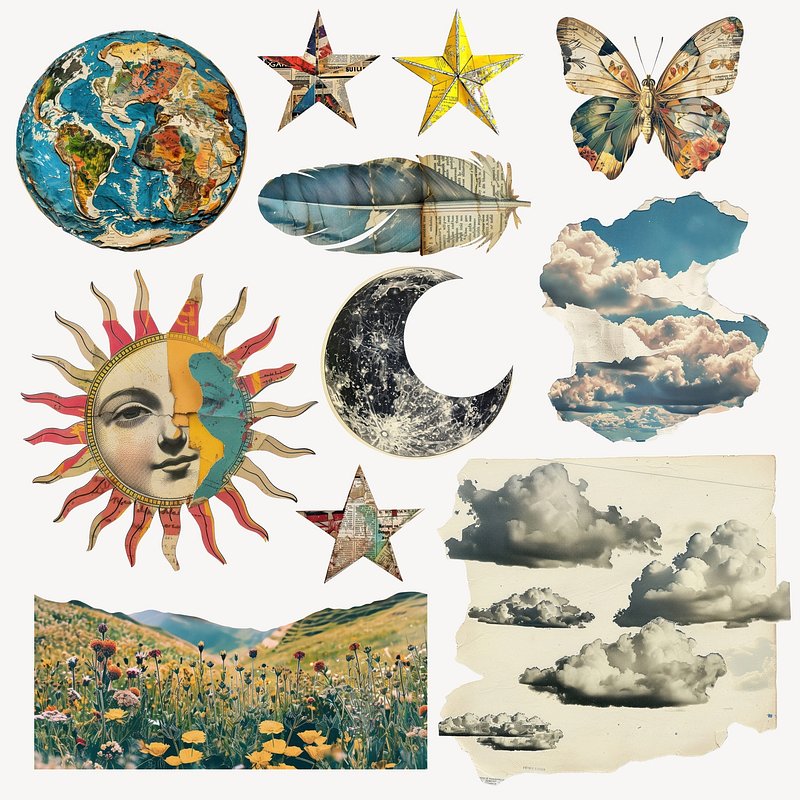 vintage ephemera design element set | Free Photo - rawpixel