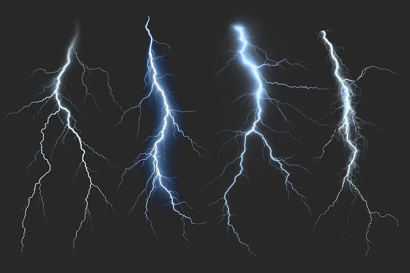 PNG Vivid red lightning bolts | Premium PNG - rawpixel
