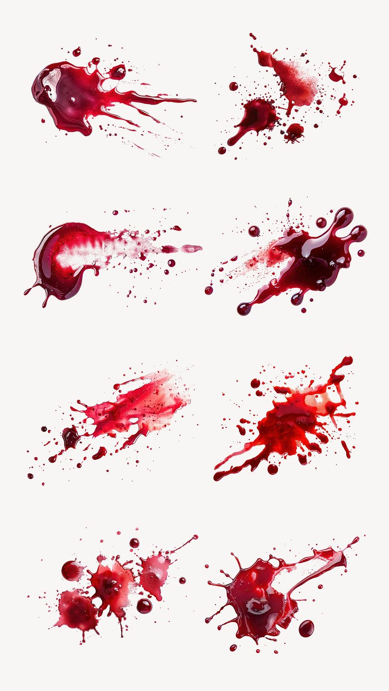 Blood splatter design element set | Free Photo - rawpixel