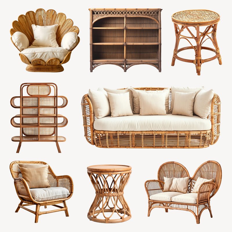 PNG Modern rattan furniture design | Free PNG - rawpixel