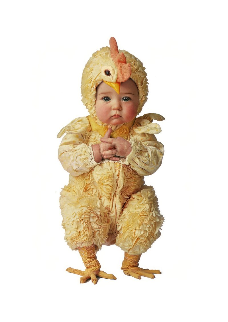 Adorable baby chicken costume | Free Photo Illustration - rawpixel