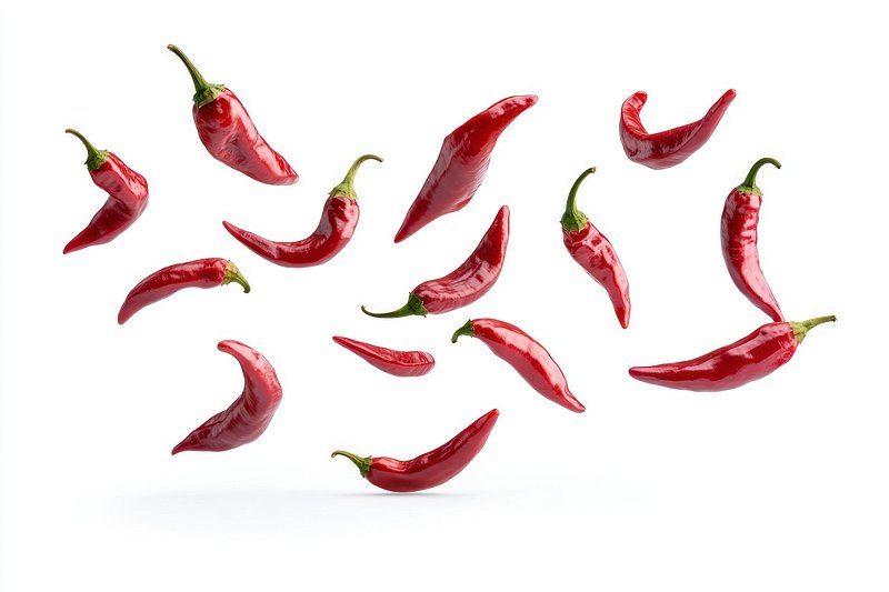 PNG Chilli floating peppers food | Free PNG - rawpixel