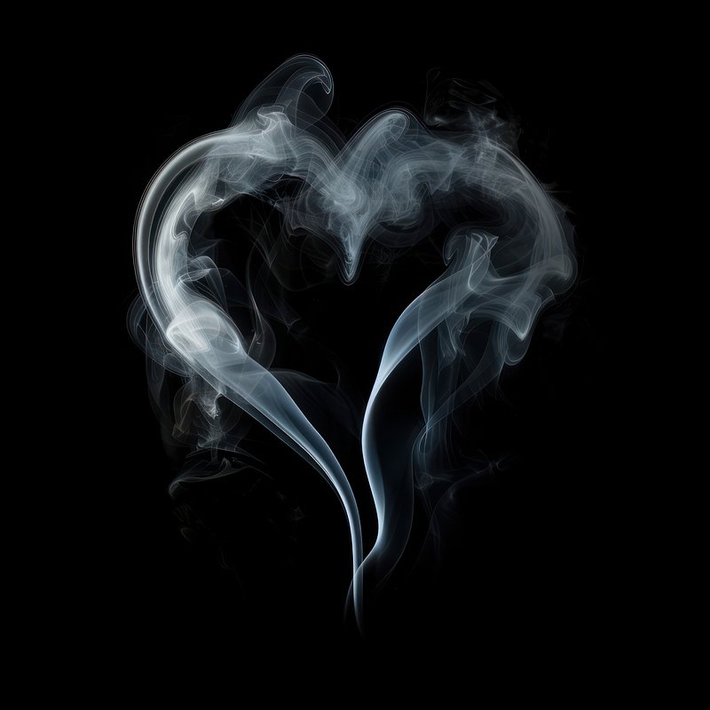 PNG Heart-shaped smoke on black | Premium PNG - rawpixel